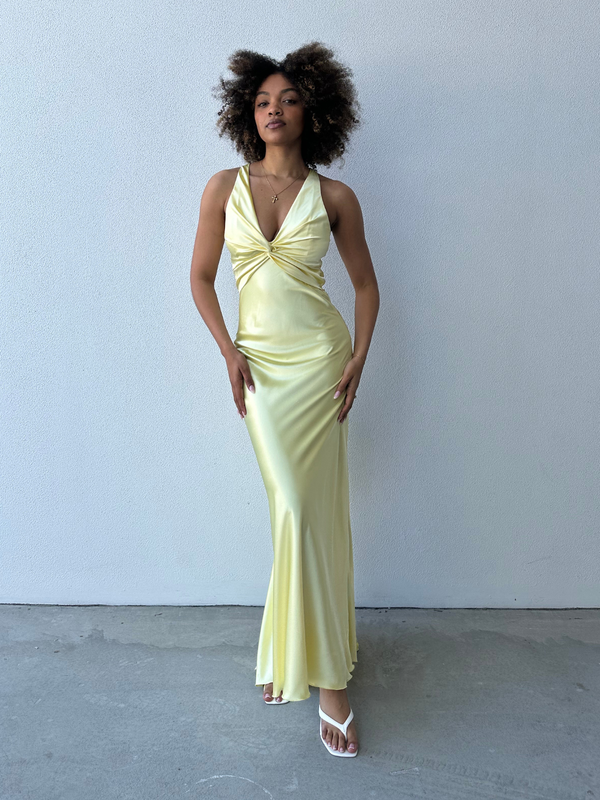 RUTH TARVYDAS | Ruth Gown - Lemon | Loan That Label